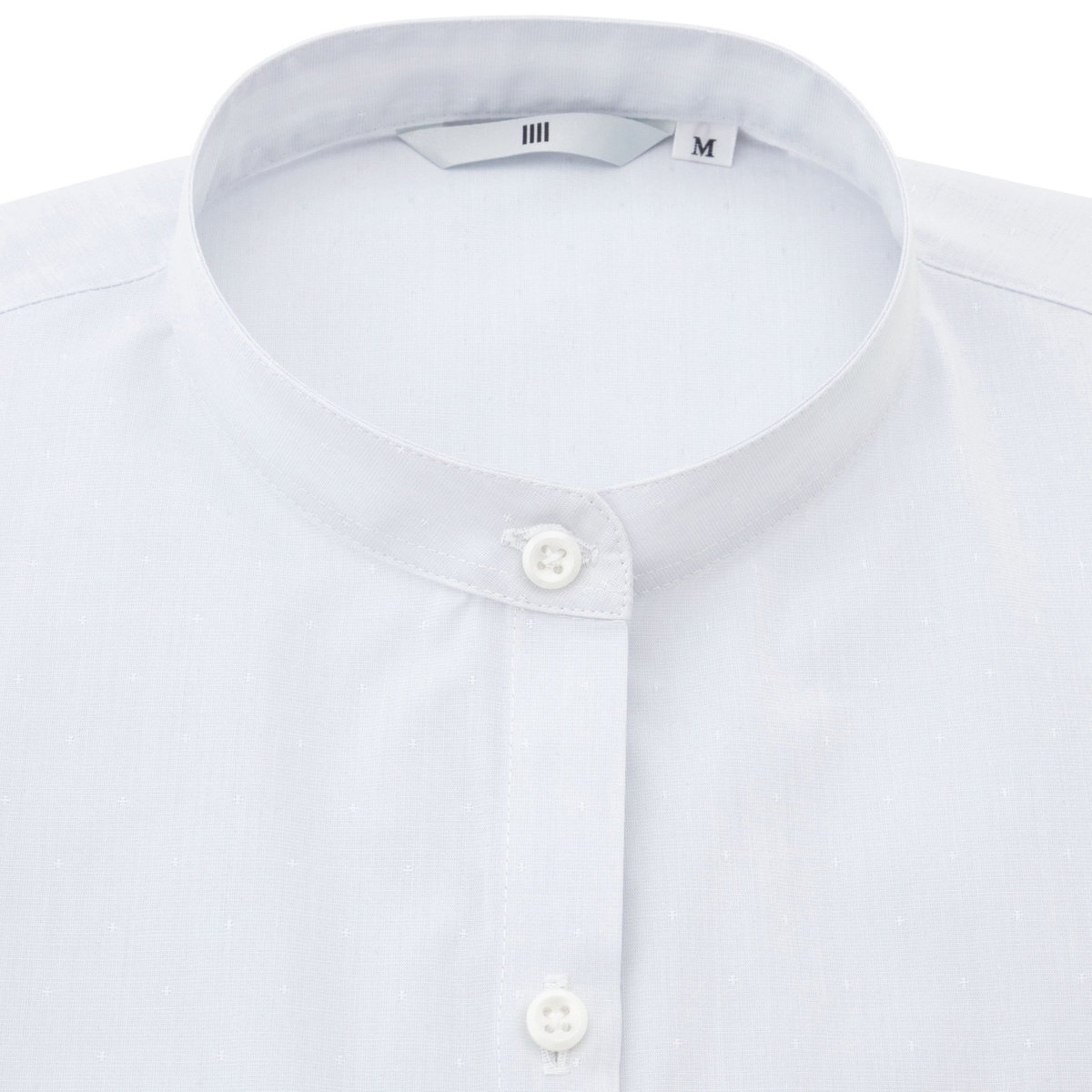 【SL/7分袖】バンドカラーブラウス/グレー×ドビー小紋/TOUGH BUTTON・NON IRON（PMSL16-70_S）｜メンズ（メンズ ...